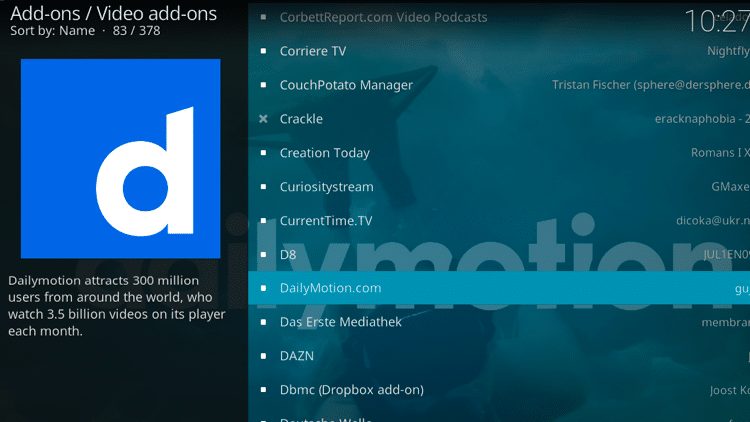 How to Install DailyMotion Kodi Addon
