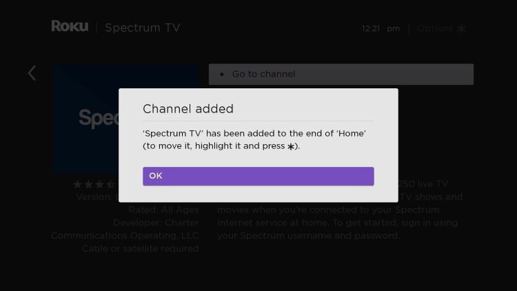 Spectrum App on Roku is Now Available for Installation