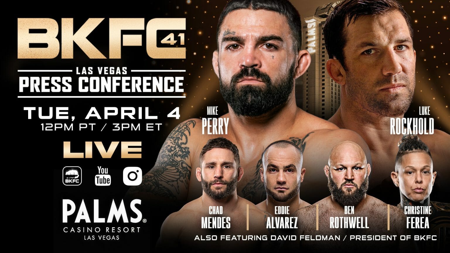 How to Watch BKFC 41: Perry vs Rockhold & Mendes vs Alvarez