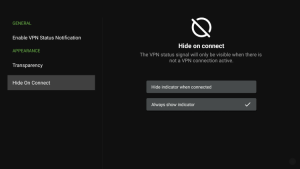 IPVanish VPN Status Indicator - New Feature