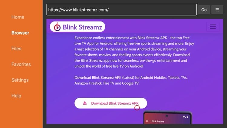 How to Install Blink Streamz V1.6 for Free Live Channels
