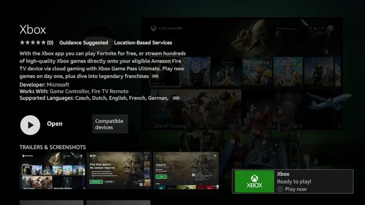 Xbox App Now Available on Firestick/Fire TV