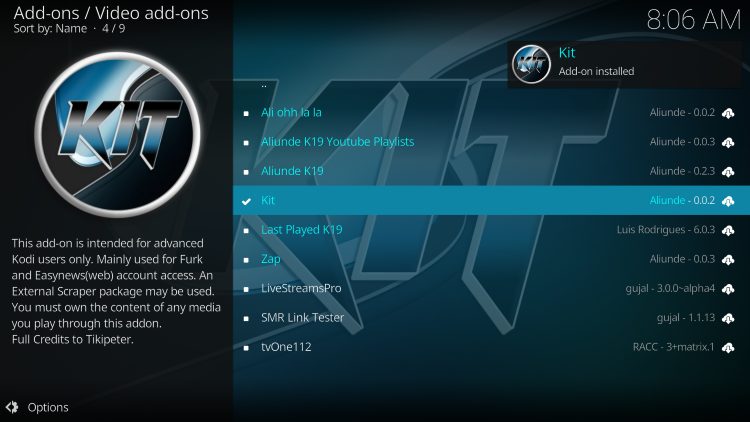 How to Install Kit Kodi Addon for Movies & Shows