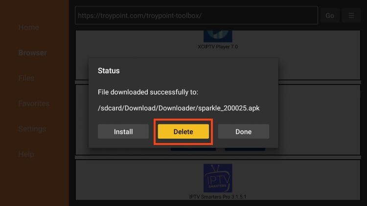 Sparkle TV IPTV Player on Firestick & Android TV