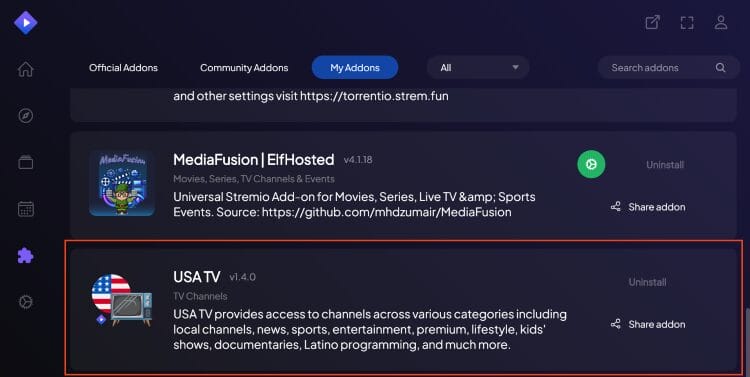 How to Install & Use USA TV Stremio Addon