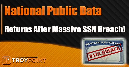 National Public Data Returns After 2.9 Billion SSN Breach