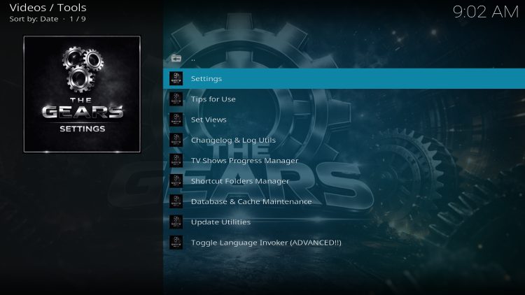 How to Install The Gears Addon on Kodi (FEN Light AM Fork)