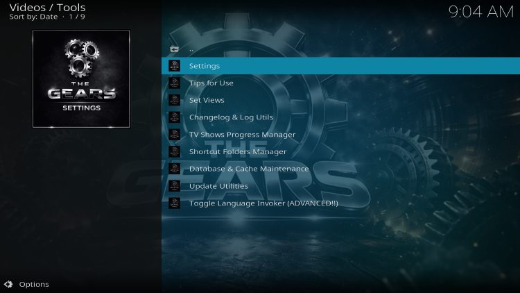 How to Install The Gears Addon on Kodi (FEN Light AM Fork)