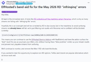 Real-Debrid Users Hit with “Infringing File” Errors
